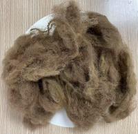 China Low Elongation Recycled Polyester Staple Fiber 25D 65mm Deep Camel Color for sale
