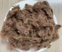 China Recycled Polyester Staple Fiber 2.5D 51mm Yellow Coffee  High Wrinkle Resistance for sale