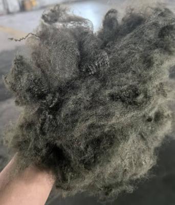 China Recycled Polyester Staple Fiber 6D 51mm Green Coffee  Low Moisture Absorption for sale