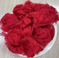 China Recycled Polyester Staple Fiber 4.5D 51mm Flag Red A Grade for sale