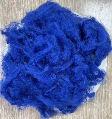 China Recycled Polyester Staple Fiber 1.5D 38mm Sapphire Blue A Grade for sale