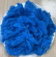 China Recycled Polyester Staple Fiber 1.5D 38mm Peacock Blue for sale