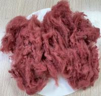 China Recycled Polyester Staple Fiber 1.5D 38mm Dope Dyed Red for sale