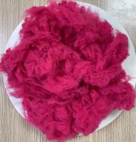 China Recycled Polyester Staple Fiber 1.5D 38mm Plum Purple A Grade for sale