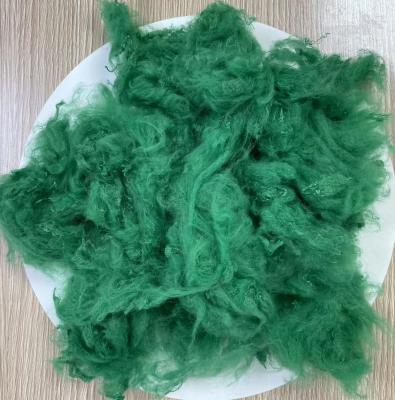 China Recycled Polyester Staple Fiber 1.5D 38mm Emerald Green for sale