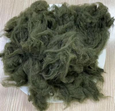 China Seaweed Green Dope Dyed Polyester Fiber 1.5D 38mm for sale