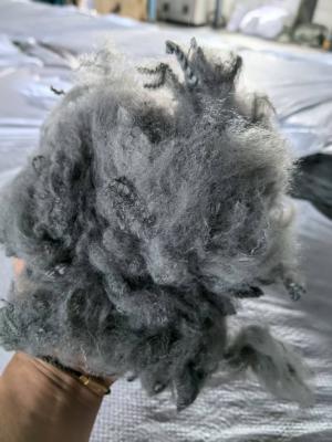 China Recycled Polyester Staple Fiber 2.5D 51mm Grey OEKO-TEX Certified for sale