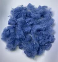 China 2.5D 51mm Blue Recycled Polyester Staple Fiber Lightweight and UV Protected for sale