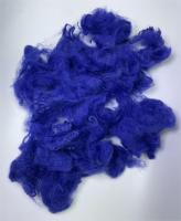 China Recycled Polyester Staple Fiber with 0.2% Oil Content and 0.7-15dtex Fineness in Sapphire Blue for sale