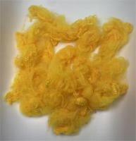 China Golden Yellow Highly Durable UV Protection Recycled Polyester Staple Fiber 2.5D 51mm for Versatile Applications for sale