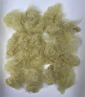 China Recycled Polyester Staple Fiber with 38-64mm Fiber Cut Length 0.4% Moisture Regain in Light Camel Color for sale
