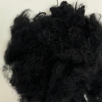 China 6D×51mm Recycled Black Polyester Staple Fiber with Water Repellent Properties for Filling and Non-Woven Use for sale