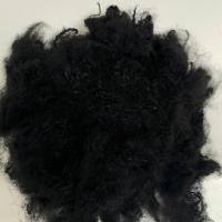 China 6D×51mm Recycled Black Polyester Staple Fiber with Water Repellent Properties for Filling and Non-Woven Use for sale