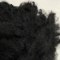 China 6D×51mm Recycled Black Polyester Staple Fiber with Water Repellent Properties for Filling and Non-Woven Use for sale