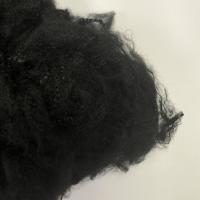 China 2.5D*64mm black virgin recycled 2D hollow fiber, Suitable for bedding, pillows, cushions and sofa fabric filling for sale