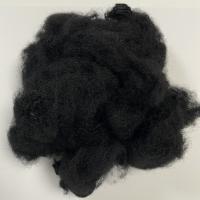 China 12D×64mm Black Recycled Fire Resistant Fiber  High Safety home textiles, automotive interiors High quality raw materials for sale