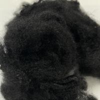 China 12D×64mm Black Recycled Fire Resistant Fiber  High Safety home textiles, automotive interiors High quality raw materials for sale