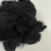 China 12D×64mm Black Recycled Fire Resistant Fiber  High Safety home textiles, automotive interiors High quality raw materials for sale