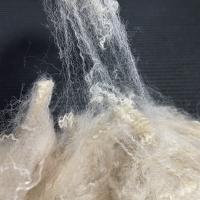 China Off-White Low-Melt Fiber 4D×51mm, Specifications can be customized Stable Bonding for Automotive Interior raw materials for sale