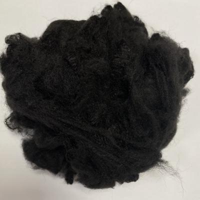 China 5.5D*51mm Black Felt ES fiber For Soundproof &   High Color Felt Staple Fiber Soft & Fluffy Fastness Specifications can be customized for sale