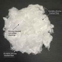 China Micro fiber  (treated with silicone oil)，0.5D×32MM Silicone Treated Microfiber, Ultra Fine Super Soft Staple Fiber for Cleaning Cloth for sale