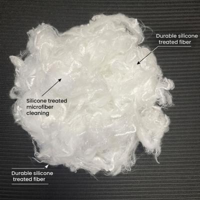 China Micro fiber  (treated with silicone oil)，0.5D×32MM Silicone Treated Microfiber, Ultra Fine Super Soft Staple Fiber for Cleaning Cloth for sale