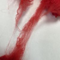 China For Textile Spinning Yarn Making 2.78D*38MM bright red polyester staple fiber，High Elastic Color Uniform Fiber for sale