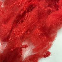 China For Textile Spinning Yarn Making 2.78D*38MM bright red polyester staple fiber，High Elastic Color Uniform Fiber for sale
