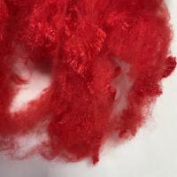 China For Textile Spinning Yarn Making 2.78D*38MM bright red polyester staple fiber，High Elastic Color Uniform Fiber for sale