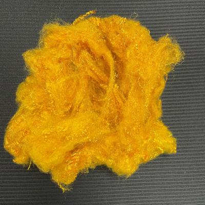 China High Performance PI Staple Fiber 2D*51MM, Chemical Resistant Radiation Proof Electrical Insulation Textile Raw Material for sale