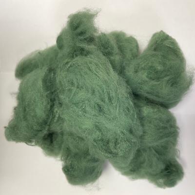China High quality virgin green flame retardant polyester fiber, can be used for yarn, fire retardant filling material for sale