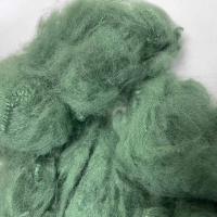 China High quality virgin green flame retardant polyester fiber, can be used for yarn, fire retardant filling material for sale