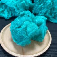 China Fruit Green Dope Dyed Viscose Staple Fiber, Soft Breathable Biodegradable Rayon for Apparel Spinning High Color Uniformity Spinning Fiber Knitted Fabric for sale