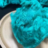 China Fruit Green Dope Dyed Viscose Staple Fiber, Soft Breathable Biodegradable Rayon for Apparel Spinning High Color Uniformity Spinning Fiber Knitted Fabric for sale