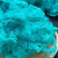 China Fruit Green Dope Dyed Viscose Staple Fiber, Soft Breathable Biodegradable Rayon for Apparel Spinning High Color Uniformity Spinning Fiber Knitted Fabric for sale