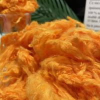 China Orange viscose staple fiber Skin-Friendly Biodegradable Staple Fiber for Apparel Spinning Knitted Fabric for sale