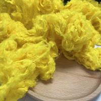China Yellow viscose staple fiber Colorfast Dope-Dyed Spinning Rayon High Color Uniformity Spinning Fiber for Knitted Fabric for sale