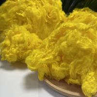 China Yellow viscose staple fiber Colorfast Dope-Dyed Spinning Rayon High Color Uniformity Spinning Fiber for Knitted Fabric for sale