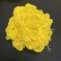 China Yellow viscose staple fiber Colorfast Dope-Dyed Spinning Rayon High Color Uniformity Spinning Fiber for Knitted Fabric for sale