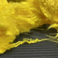 China Yellow viscose staple fiber Colorfast Dope-Dyed Spinning Rayon High Color Uniformity Spinning Fiber for Knitted Fabric for sale