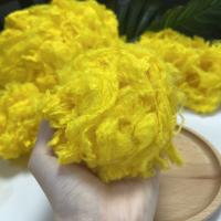 China Yellow viscose staple fiber Colorfast Dope-Dyed Spinning Rayon High Color Uniformity Spinning Fiber for Knitted Fabric for sale