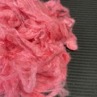 China Pink viscose staple fiber High Color Uniformity Spinning Fiber for Knitted Fabric Apparel Spinning for sale
