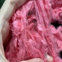 China Pink viscose staple fiber High Color Uniformity Spinning Fiber for Knitted Fabric Apparel Spinning for sale