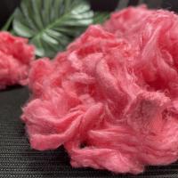China Pink viscose staple fiber High Color Uniformity Spinning Fiber for Knitted Fabric Apparel Spinning for sale
