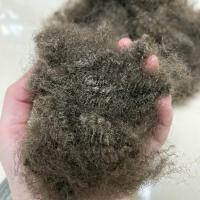 China Two-dimensional hard cotton brown black silicone-free fiber for Hard Cotton ，Filter Wadding & Industrial Filter for sale