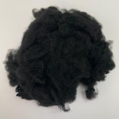 China High quality black polyester staple fiber,Uniform Fade-Resistant Fine Fiber , Suitable for yarn spinning, nonwovens and automotive interiors for sale