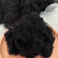 China High quality black polyester staple fiber,Uniform Fade-Resistant Fine Fiber , Suitable for yarn spinning, nonwovens and automotive interiors for sale