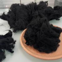China High quality black polyester staple fiber,Uniform Fade-Resistant Fine Fiber , Suitable for yarn spinning, nonwovens and automotive interiors for sale