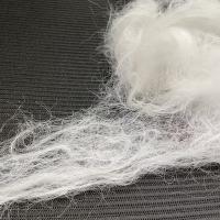 China high quality 13D White Imitation wool fiber white straight silk  Fiber, Stiff Lustrous Long Pile for Artificial Fur & Plush Fabric for sale