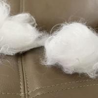 China high quality 13D White Imitation wool fiber white straight silk  Fiber, Stiff Lustrous Long Pile for Artificial Fur & Plush Fabric for sale